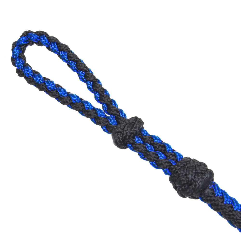 Chicote para Cavalo de Corda Trançada Azul e Couro Bronc-Steel 32631 ...