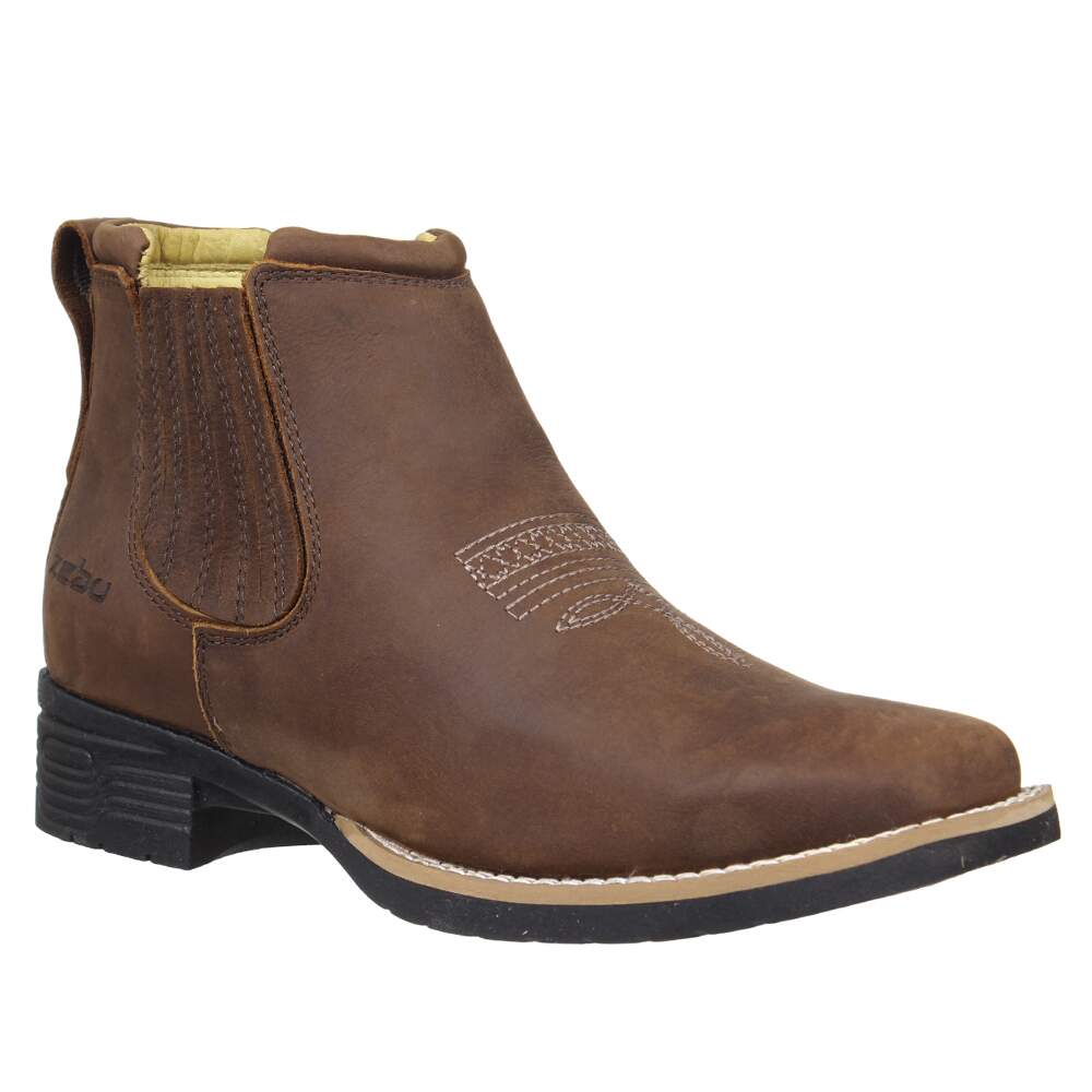 Botina Feminina Bico Quadrado Terra Zebu 33575 - Rodeo West