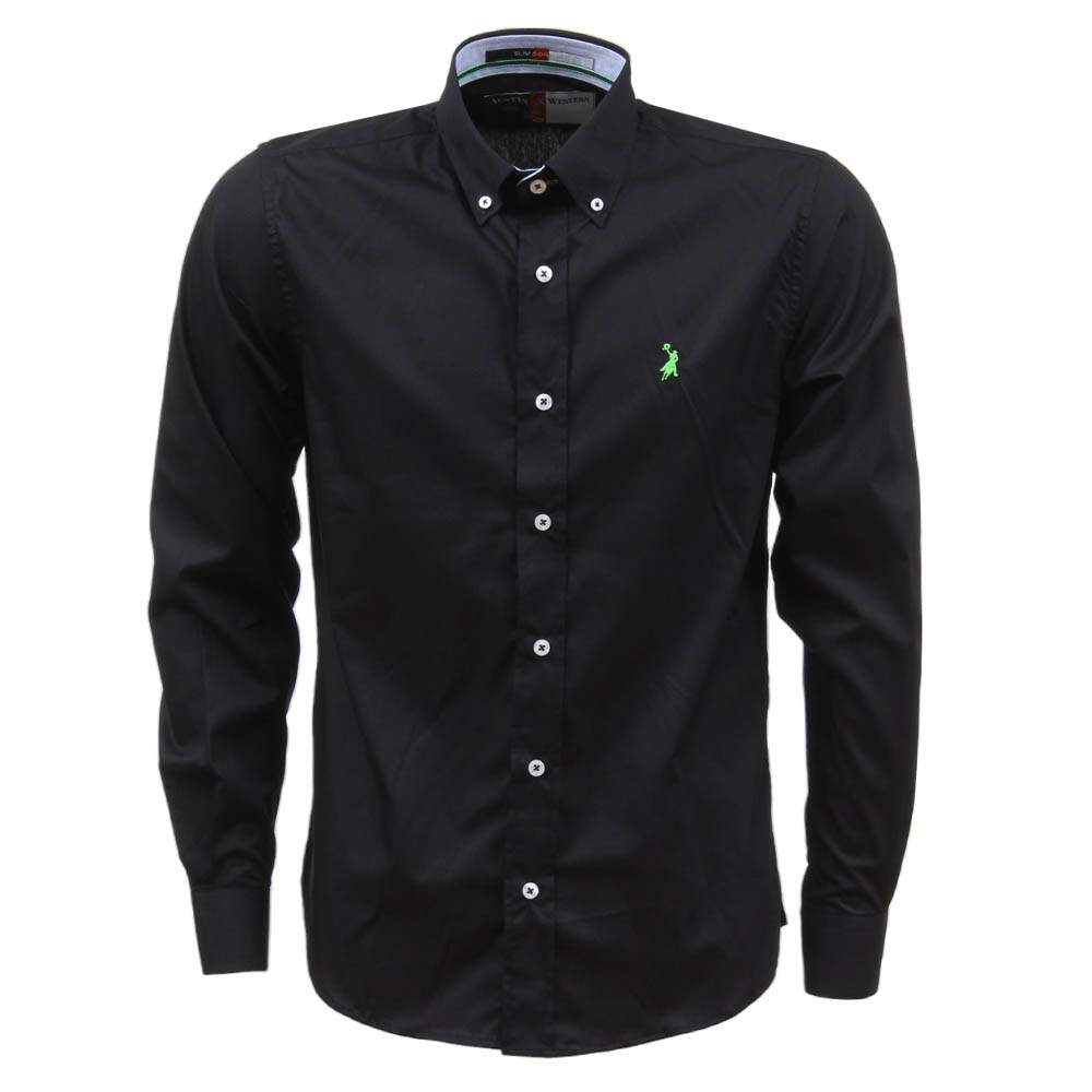 Camisa Masculina Preta Manga Longa Austin 33931 - Rodeo West