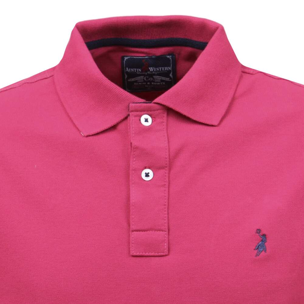 Camisa Gola Polo Masculina Pink Austin Western 36004 - Rodeo West