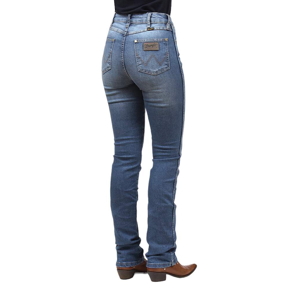 Calça Jeans Feminina Cowboy Cut Cintura Alta Azul Wrangler 37092 ...