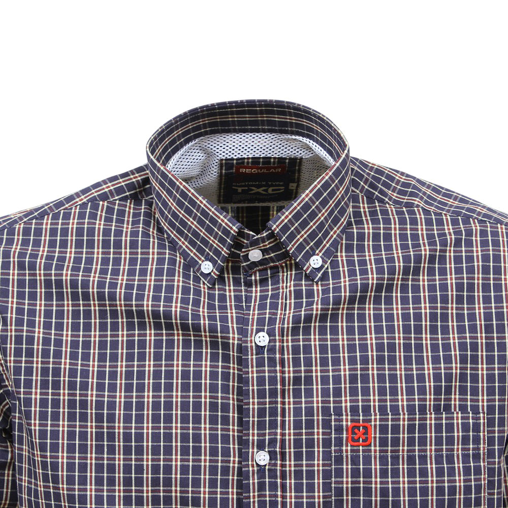 Camisa Xadrez Masculina Azul Marinho Manga Longa TXC 38272 - Rodeo West
