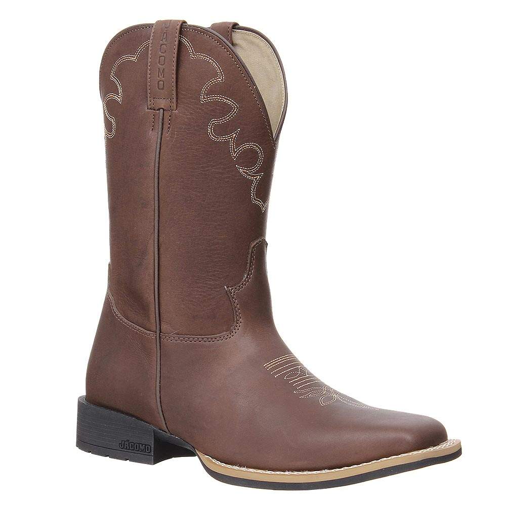 Bota Masculina Country Marrom Bico Quadrado Jácomo 29914 - Rodeo West