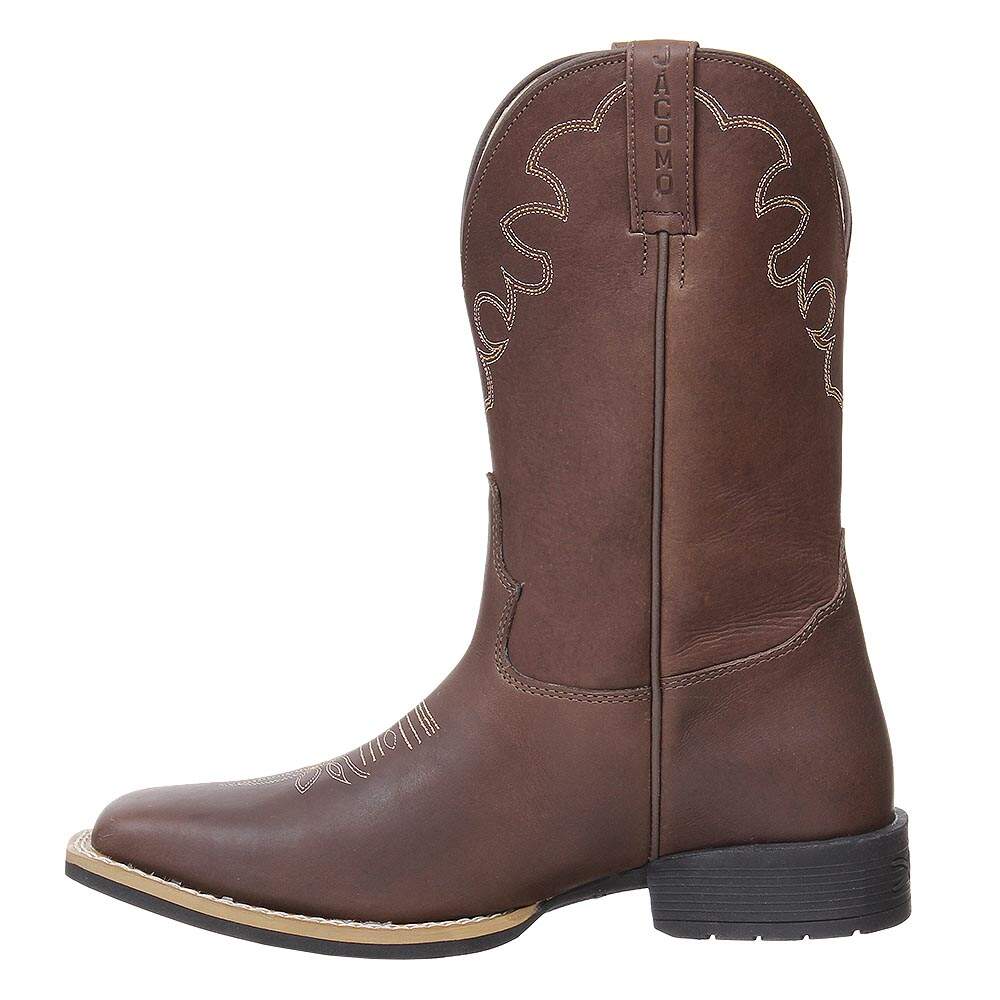 Bota Masculina Country Marrom Bico Quadrado Jácomo 29914 - Rodeo West