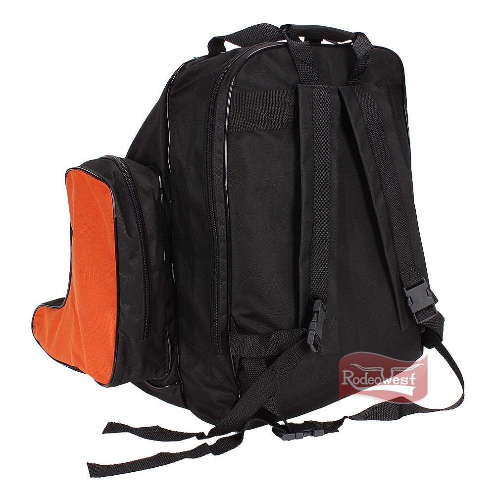 Mochila para Tralha com Porta Botas Preta/ Laranja - Indiana Ranch ...