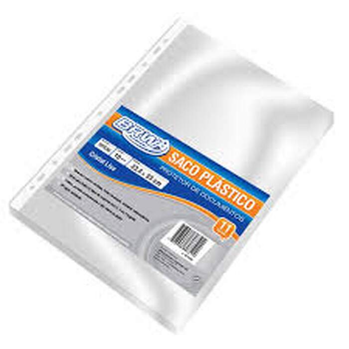 BRW - Saco Plástico BRW Universal 11 Furos Ofício c/ 10 - Papelaria ...