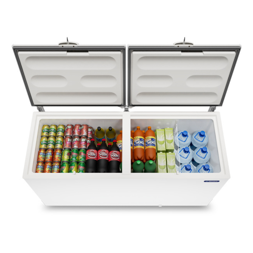 Freezer e Refrigerador Horizontal Dupla Ação 2 Tampas DA550 546 Litros ...